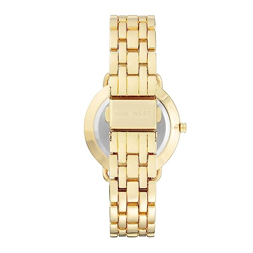 Nine West Women's Quartz Stainless Steel and Alloy Dress Watch, Color:Gold-Toned