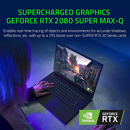 Razer Blade 15 Gaming Laptop 2020: Core i7-10875H 8-Core, NVIDIA GeForce RTX 2080 SUPER Max-Q, 15.6โ FHD 300Hz, 16GB RAM, 1TB SSD (Renewed)