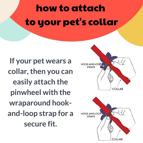 H&K Pet Pinwheel | Octopus Garden (Large) | Velcro Collar Accessory for Dogs/Cats | Fun Pet Pinwheel Collar Attachment | Cute, Comfortable Pet Accessory