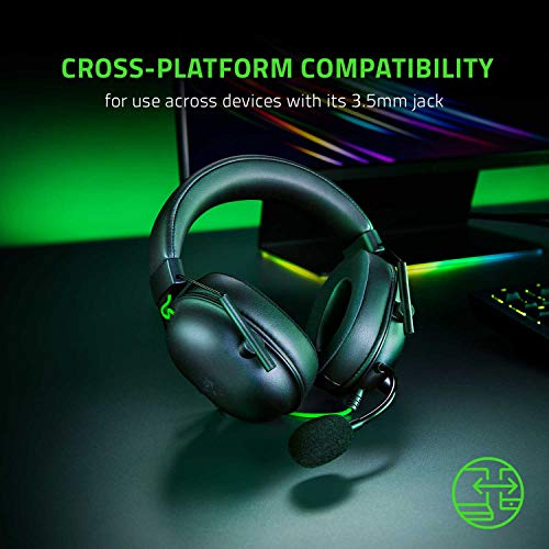 Razer BlackShark V2 X Gaming Headset: 7.1 Surround Sound - 50mm Drivers - Memory Foam Cushion - for PC, PS4, PS5, Switch, Xbox One, Xbox Series X|S, Mobile - 3.5mm Audio Jack - Classic Black