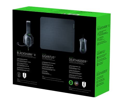 Razer Battle Bundle - DeathAdder V2 -BlackShark V2 X- Gigantus V2 M - Black