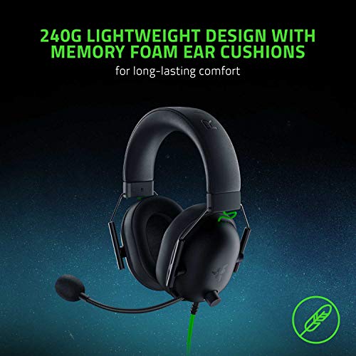 Razer BlackShark V2 X Gaming Headset: 7.1 Surround Sound - 50mm Drivers - Memory Foam Cushion - for PC, PS4, PS5, Switch, Xbox One, Xbox Series X|S, Mobile - 3.5mm Audio Jack - Classic Black