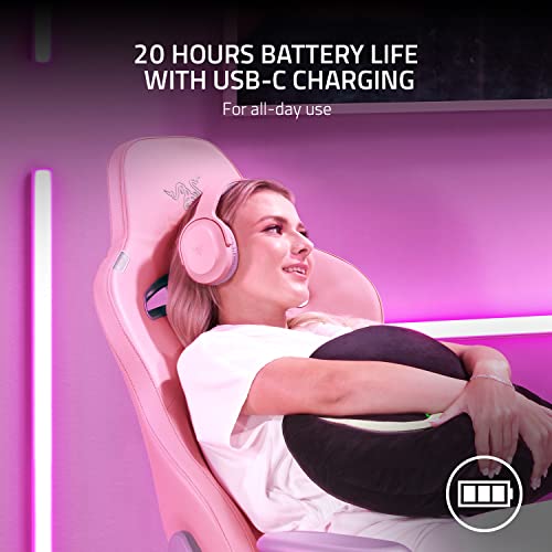 Razer Barracuda X Wireless Multi-Platform Gaming and Mobile Headset (2021 Model): 250g Ergonomic Design - Detachable HyperClear Mic - 20 Hr Battery - Compatible w/PC, PS5, Switch, & Android - Pink