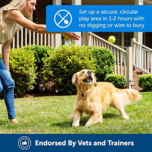 PetSafe Stay & Play Compact Wireless Pet Fence, LCD Screen to Adjust Circular Boundary, Secure up to 3/4 Acre Area, Use for All Your Pets, Portable System from the Parent Company of INVISIBLE FENCE