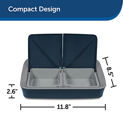 PetSafe Digital 2 Meal Programmable Pet Feeder, Automatic Dog and Cat Feeder - Dry or Semi-Moist Pet Food Dispenser, Slow Feed Portion Control (3 Cup/16 Ounce), Tamper-Resistant, Dishwasher Safe