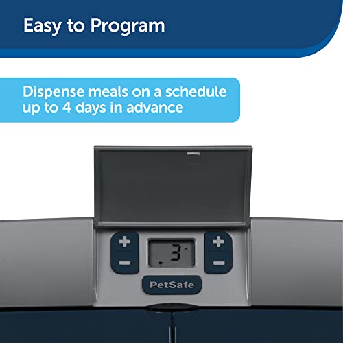 PetSafe Digital 2 Meal Programmable Pet Feeder, Automatic Dog and Cat Feeder - Dry or Semi-Moist Pet Food Dispenser, Slow Feed Portion Control (3 Cup/16 Ounce), Tamper-Resistant, Dishwasher Safe