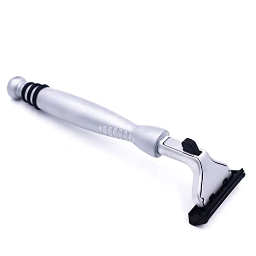 All Metal Heavyweight Chrome ATRA Compatible Twin Blade Razor & 10 Personna Pivot Plus Blades