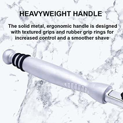 All Metal Heavyweight Chrome ATRA Compatible Twin Blade Razor & 10 Personna Pivot Plus Blades
