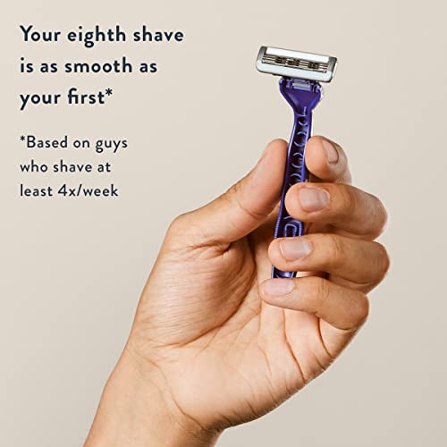 Harry's Men's Disposable Razors, 3-Blade Razors with Lubricating Strip and Pivoting Head, 10 count