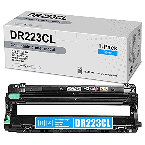 [Cyan] 1 Pack Compatible DR223CL Drum Unit Replacement for Brother MFC-L3770CDW HL-3210CW 3230CDW 3290CDW Printer Drum.