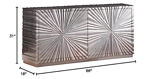 Best Master Furniture T2021SS Sideboard, Silver