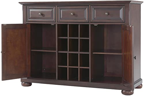 Crosley Furniture Alexandria Wine Buffet/Sideboard - Vintage Mahogany