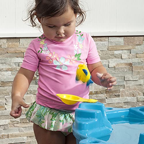 Step2 Spill & Splash Seaway Water Table | Kids Dual-Level Water Play Table with Umbrella & 11-Pc Accessory Set | Large Water Table