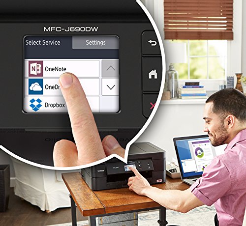 Brother Wireless All-in-One Inkjet Printer, MFC-J690DW, Multi-function Color Printer, Duplex Printing, Mobile Printing, Amazon Dash Replenishment Enabled