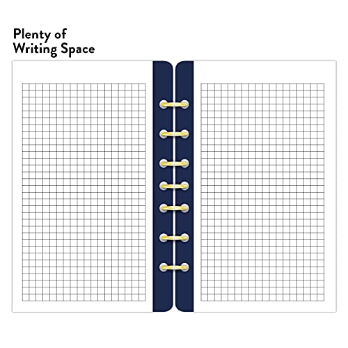 Simplified System by Emily Ley for AT-A-GLANCE, Undated Grid Notes Refill, 5-1/2" x 8-1/2", Desk Size, Loose-Leaf, 7 Ring (EL100G-013)