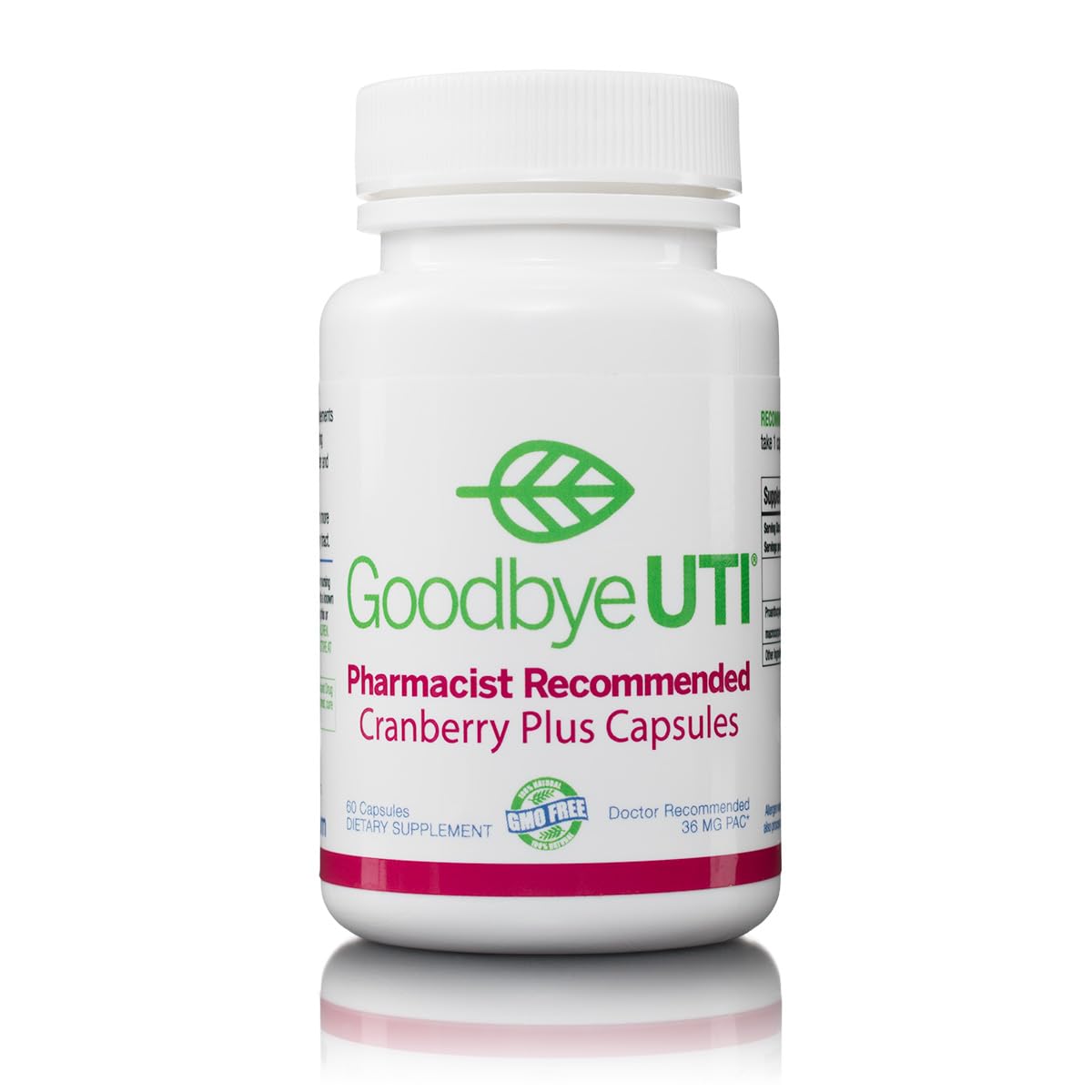 Goodbye UTI Clear & Protect; D-Mannose for immediate Relief and Cranberry Plus for Continued Relief and Protection, 100% Pure, no additives, Pharmacist Recommended