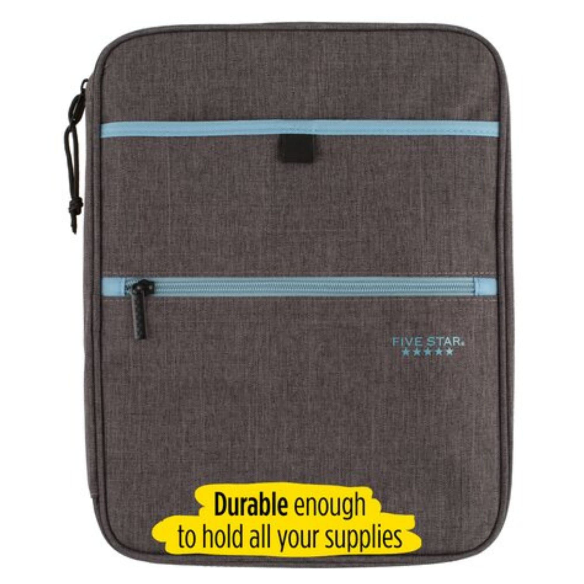 Five Star Carry-All Zipper Binder: 1 in. / 375 Sheet Capacity (Grey)