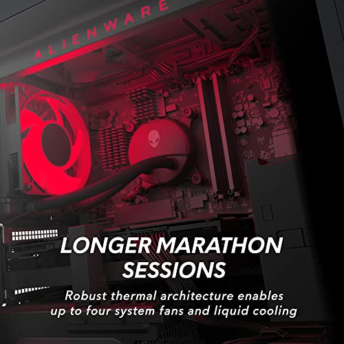 Alienware Aurora R14 Liquid Cooled Gaming Desktop - AMD Ryzen 9 5900, 32GB 3466MHz RAM, 1TB SDD + 2TB HDD, NVIDIA GeForce RTX 3080 10GB GDDR6X Graphics, VR Ready, USB-C, Windows 11 Home โ Black