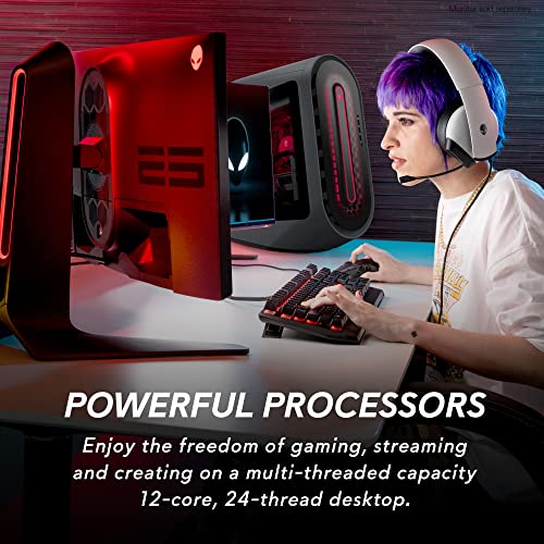 Alienware Aurora R14 Liquid Cooled Gaming Desktop - AMD Ryzen 9 5900, 32GB 3466MHz RAM, 1TB SDD + 2TB HDD, NVIDIA GeForce RTX 3080 10GB GDDR6X Graphics, VR Ready, USB-C, Windows 11 Home โ Black