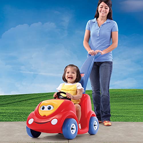 Step2 Push Around Buggy Ride On Toddler Push Car, Red β Ride On Toy with Included Safety Belt, Comfortable Handle, Realistic Wheel for Pretend Play β Push Toy Makes a Great Stroller Alternative