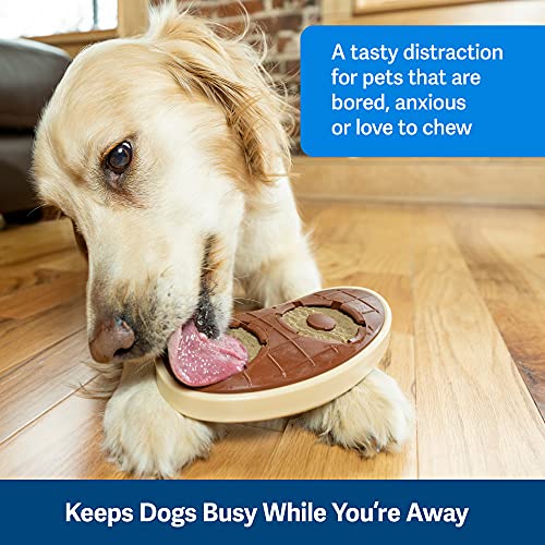 PetSafe Busy Buddy Slab o’ Sirloin Dog Toys – Treat Ring Holding Chew Toy – BPA Free Rubber – Beef Scented – Interactive Pet Puzzle for Boredom or Separation Anxiety – Small to Large Dogs