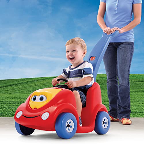 Step2 Push Around Buggy Ride On Toddler Push Car, Red β Ride On Toy with Included Safety Belt, Comfortable Handle, Realistic Wheel for Pretend Play β Push Toy Makes a Great Stroller Alternative