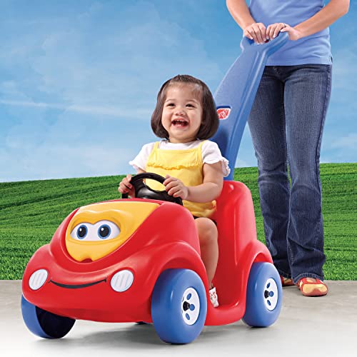 Step2 Push Around Buggy Ride On Toddler Push Car, Red β Ride On Toy with Included Safety Belt, Comfortable Handle, Realistic Wheel for Pretend Play β Push Toy Makes a Great Stroller Alternative