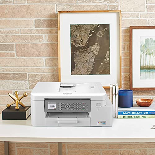 Brother MFC-J4335DW INKvestment Tank All-in-One Color Inkjet Printer, Print Scan Copy Fax, Auto 2-Sided Printing, Wireless Printing, 4800 x 1200 dpi, White - Bundle with JAWFOAL Printer Cable