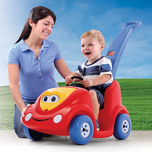 Step2 Push Around Buggy Ride On Toddler Push Car, Red β Ride On Toy with Included Safety Belt, Comfortable Handle, Realistic Wheel for Pretend Play β Push Toy Makes a Great Stroller Alternative