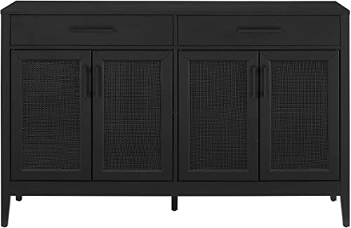 Crosley Furniture Milo Modern Sideboard Buffet Cabinet with Storage Cabinets and Drawers, Kitchen, Dining, Black