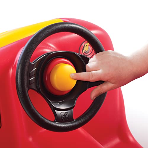 Step2 Push Around Buggy Ride On Toddler Push Car, Red β Ride On Toy with Included Safety Belt, Comfortable Handle, Realistic Wheel for Pretend Play β Push Toy Makes a Great Stroller Alternative
