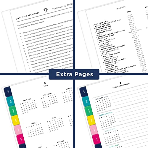AT-A-GLANCE 2023 Weekly & Monthly Planner, Simplified by Emily Ley, 5-1/2" x 8-1/2", Small, Monthly Tabs, Climbing Rose (EL92-200)