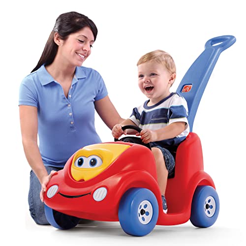 Step2 Push Around Buggy Ride On Toddler Push Car, Red β Ride On Toy with Included Safety Belt, Comfortable Handle, Realistic Wheel for Pretend Play β Push Toy Makes a Great Stroller Alternative