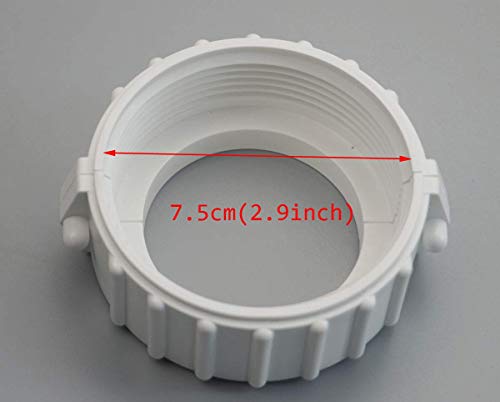 UCEDER 1pcs Spa Hot Tub Heater Split Nut Unions with Screw and 1 pcs Heater Gasket/O-Rings(Actual Size 3 Inch,Suitable for 2 Inch Heater Assemblies)