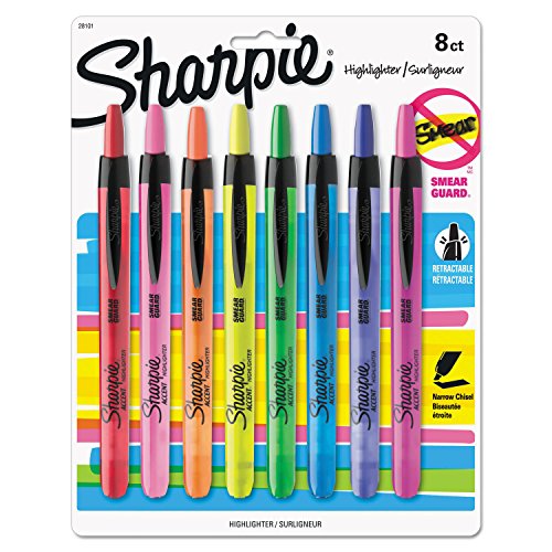 Sharpie Smear Guard Retractable Highlighters
