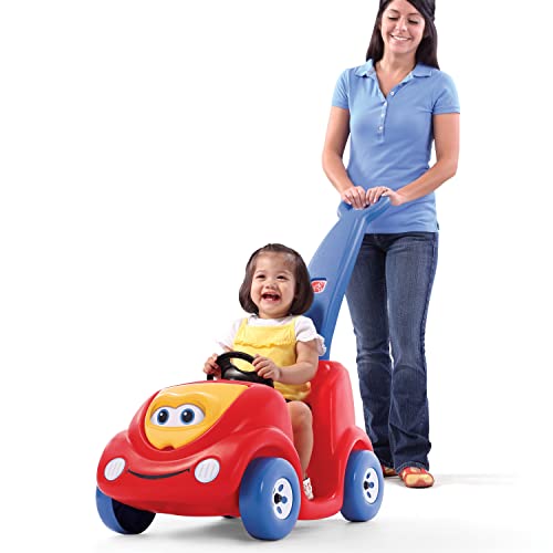 Step2 Push Around Buggy Ride On Toddler Push Car, Red β Ride On Toy with Included Safety Belt, Comfortable Handle, Realistic Wheel for Pretend Play β Push Toy Makes a Great Stroller Alternative