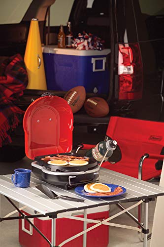 Coleman Fold N Go + Propane Grill,Red