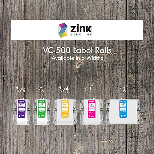 Brother Genuine CZ-1001 3/8β (0.37β) 9mm Wide x 16.4 ft. (5 m) Long Label roll Featuring Zink Zero Ink Technology
