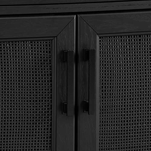 Crosley Furniture Milo Modern Sideboard Buffet Cabinet with Storage Cabinets and Drawers, Kitchen, Dining, Black