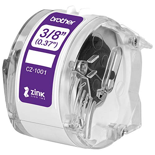 Brother Genuine CZ-1001 3/8β (0.37β) 9mm Wide x 16.4 ft. (5 m) Long Label roll Featuring Zink Zero Ink Technology