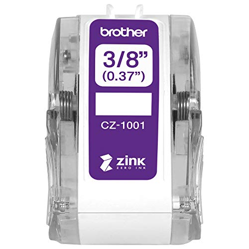Brother Genuine CZ-1001 3/8β (0.37β) 9mm Wide x 16.4 ft. (5 m) Long Label roll Featuring Zink Zero Ink Technology