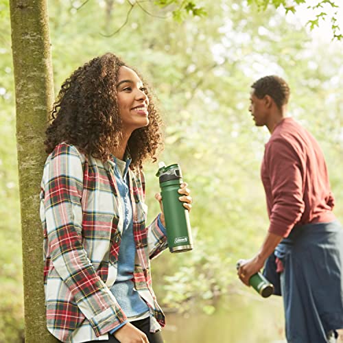 Coleman Switch AUTOSPOUT Insulated Stainless Steel Water Bottle, 24oz, Spider Mum