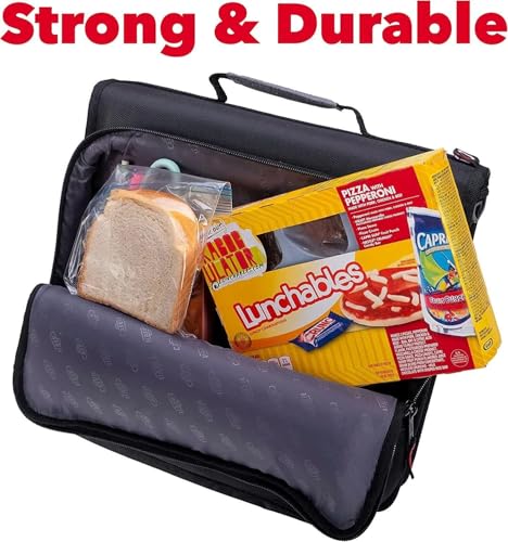 Case-it The Universal Zipper Binder - 2 Inch O-Rings - Padded Pocket That Holds up to 13 Inch Laptop/Tablet - Multiple Pockets - 400 Page Capacity - Comes with Shoulder Strap - Fire Engine Red LT-007