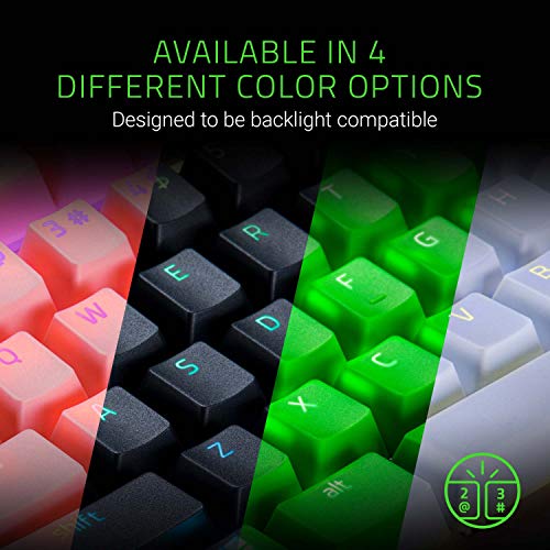 Razer Doubleshot PBT Keycap Upgrade Set for Mechanical & Optical Keyboards: Compatible with Standard 104/105 US and UK layouts - Mercury White