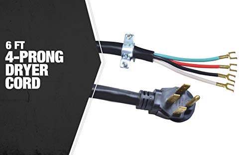 Coleman Cable 90468808 9046SW8808 6ft 6/2-8/2 SRDT Round Range Cord (Black), 6', 6 Ft