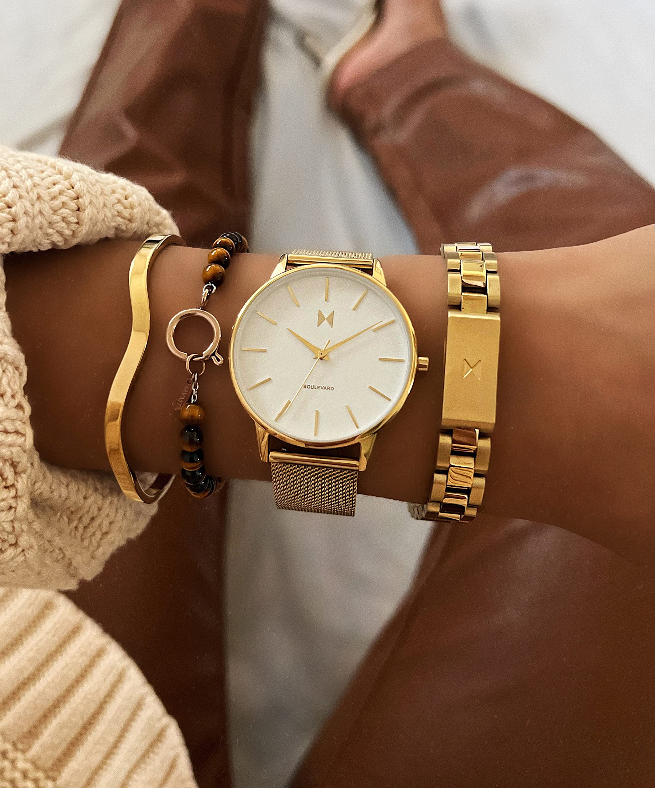 MVMT Boulevard Women's 38MM Century Gold Analog Watch