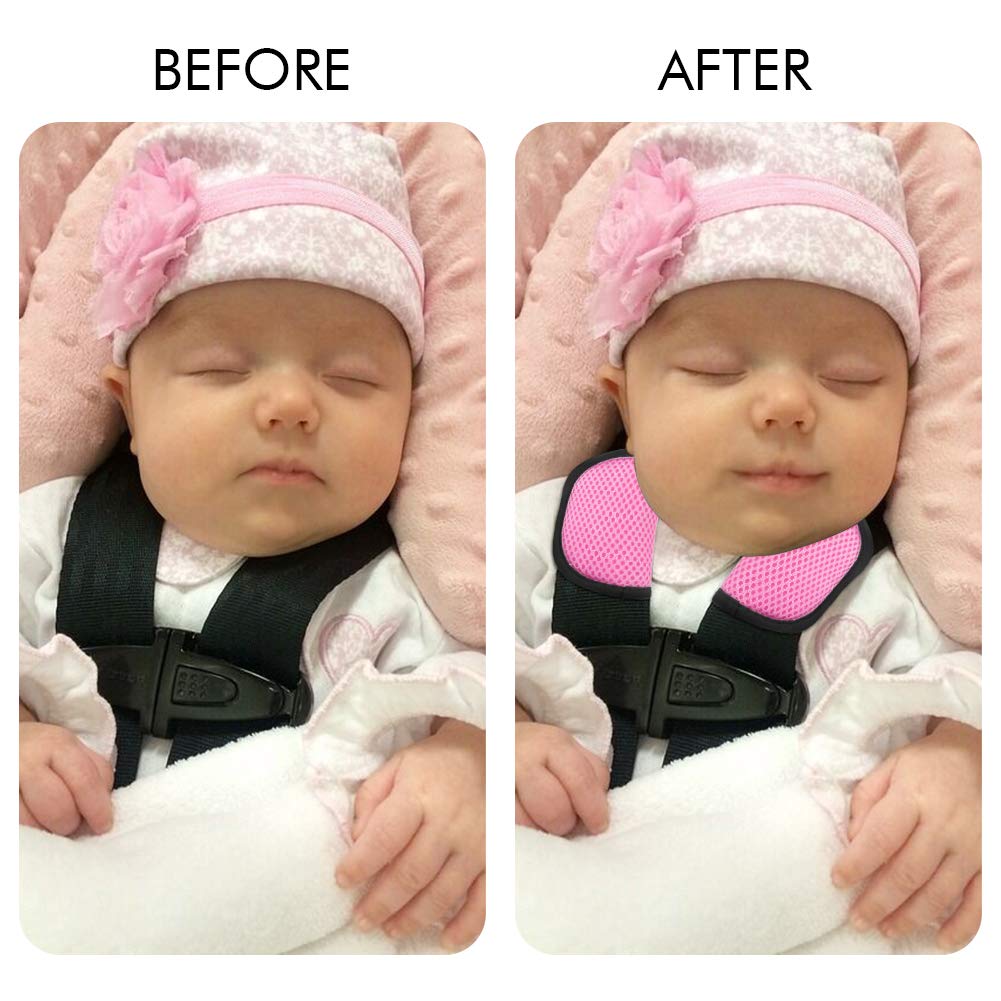 Accmor Car Seat Straps Shoulder Pads for Baby Kids, Soft Car Seat Strap Covers, Seat Belt Covers for Car Seats, Pushchair, Stroller