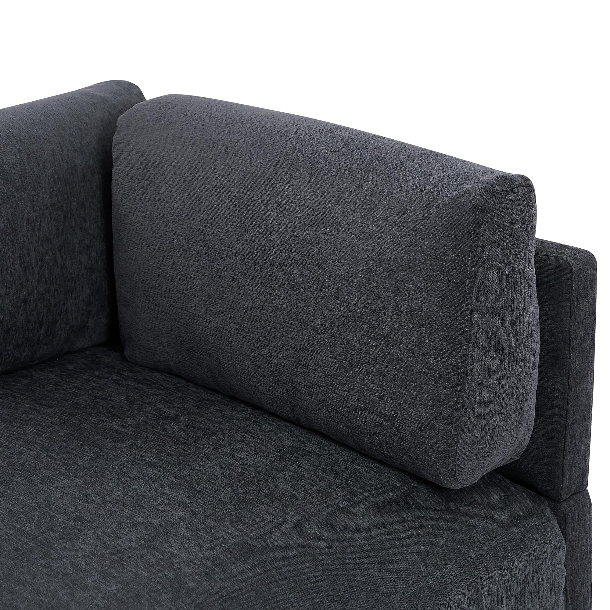 Eafurn 102.4" Convertible Sectional Sofa with Reversible Chaise and Detachable Cushion Back, L Shaped Corner Couch,Comfy Polyester Blend Upholstered Sofa&Couches for Living Room Furniture Sets