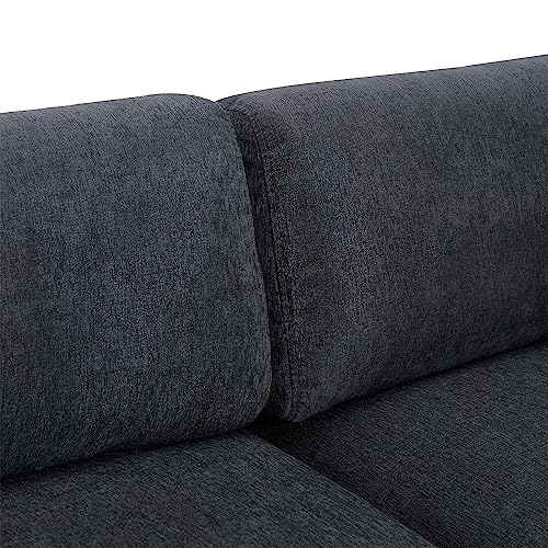 Eafurn 102.4" Convertible Sectional Sofa with Reversible Chaise and Detachable Cushion Back, L Shaped Corner Couch,Comfy Polyester Blend Upholstered Sofa&Couches for Living Room Furniture Sets