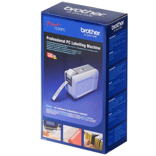 Brother P-touch, PT1230PC, PC-Connectable Label Maker, No Software Needed, Four Different Label Widths, Compact Design, White